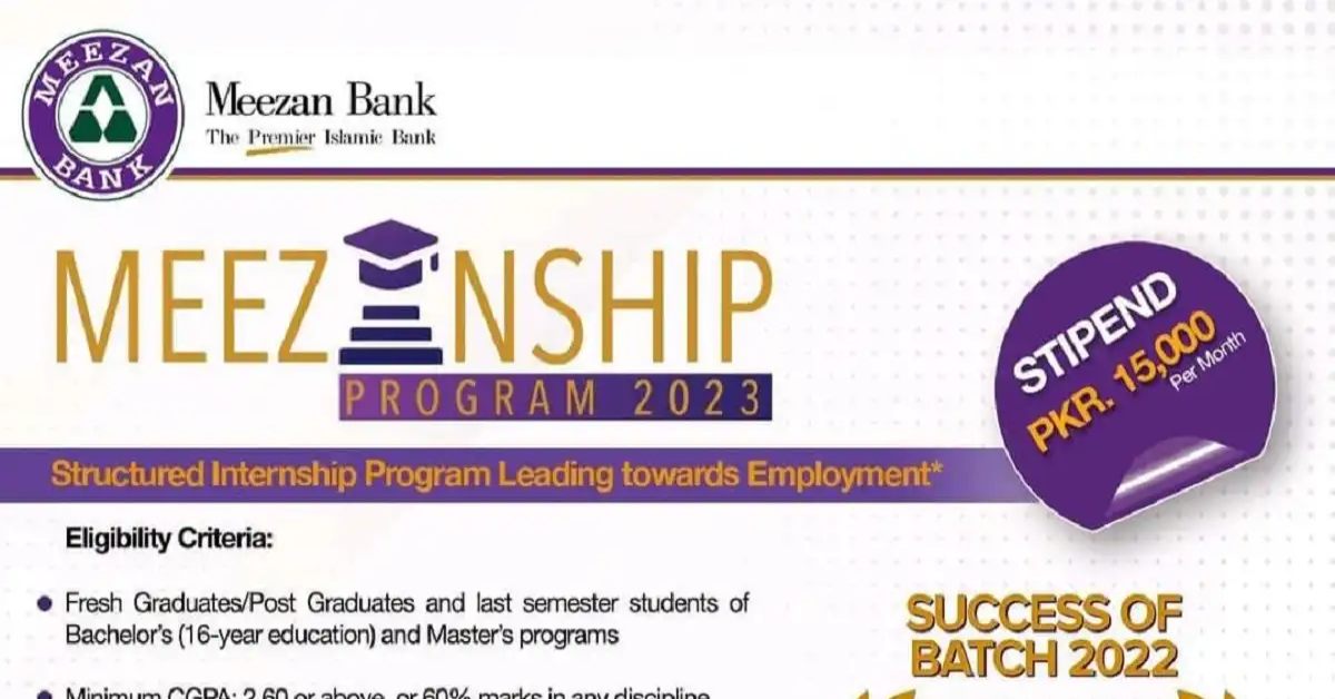 Meezan Bank Paid Internship Meezanship Program 2023 Apply Now ... Meezan Bank Paid Internship Meezanship Program 2023 Apply Now ...