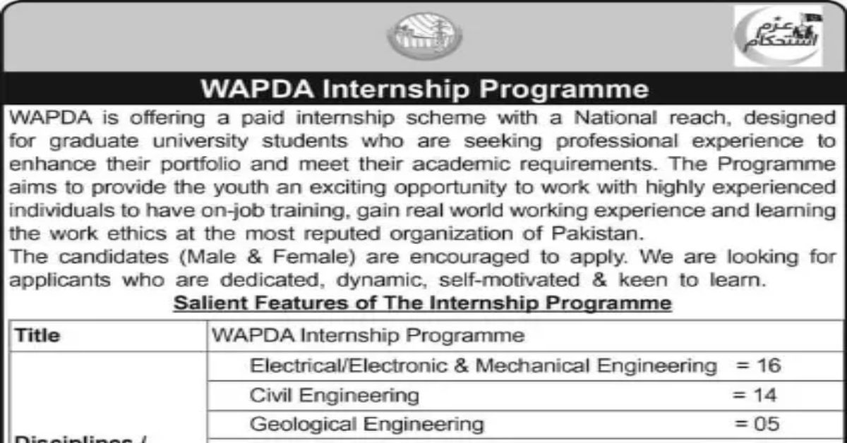WAPDA Latest Internship Programme October 2024 - Jobzsearcher WAPDA Latest Internship Programme October 2024 - Jobzsearcher
